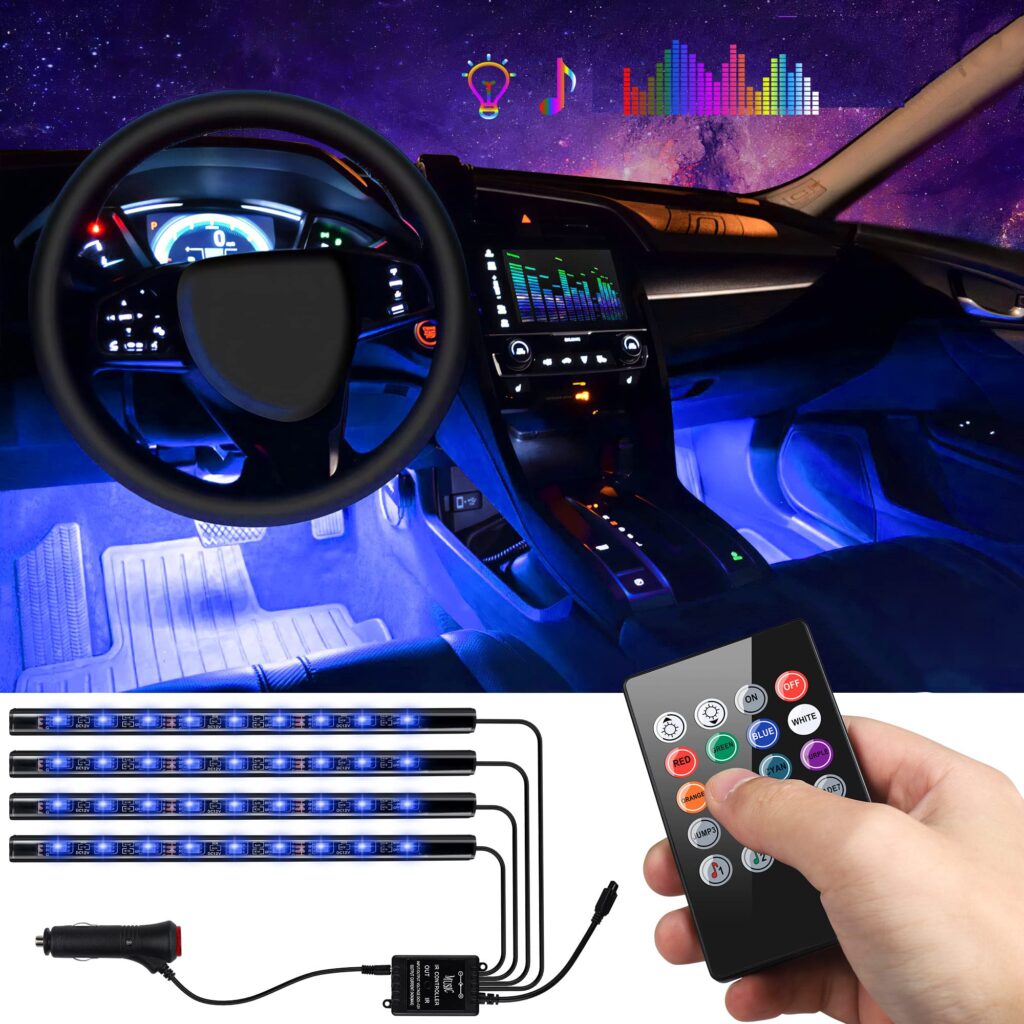 Sound atmosphere lamp 48 LED pour voiture - Letshop.dz