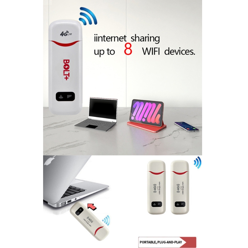 Dongle USB sans fil 4G LTE, 150Mbps, adaptateur pour Modem WiFi, carte 4G, routeur et carte SD ...