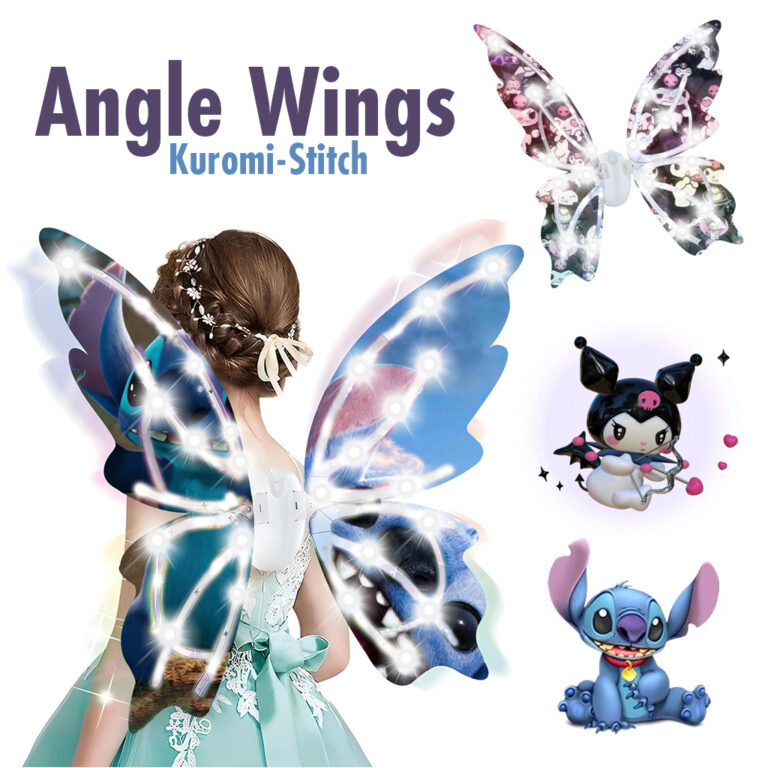 Ailes Magiques Lumineuses pour Enfants Design Stitch Kuromi - Letshop.dz