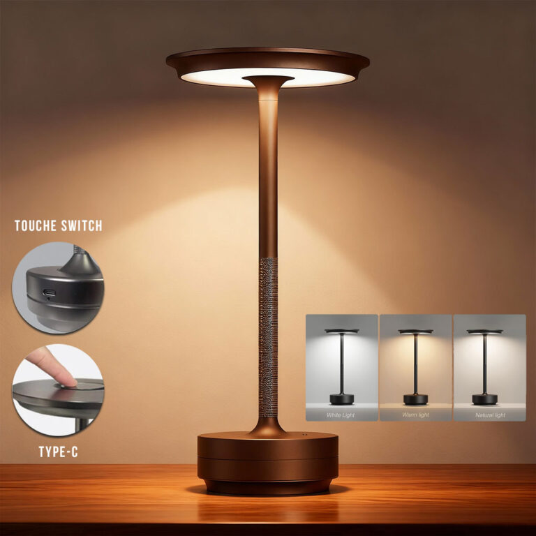 Lampe de table rechargeable sans fil finition de haute qualité LED 3 ...