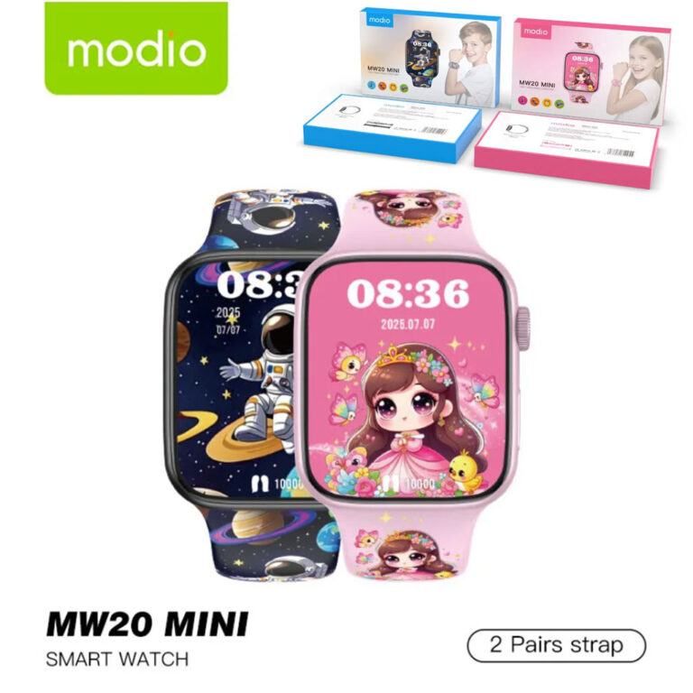 Smartwatch Modio MW20 Mini pour filles et garçons avec 2 bracelets ...